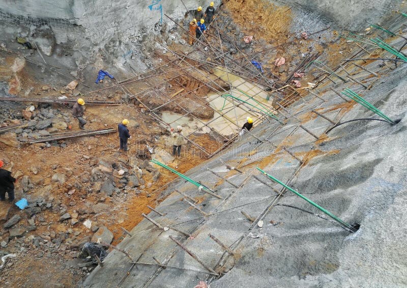 Foundation Construction Site Editorial Photo - Image of foundation ...