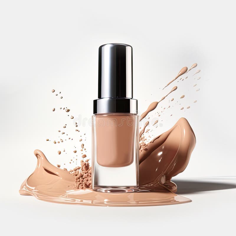 Foundation Cosmetic Tube Mockup on White Stock Illustration ...