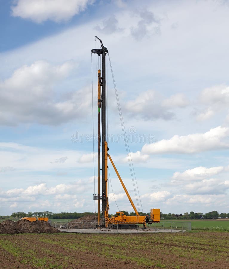 Foundation drill machine stock photo. Image of construction - 183232320