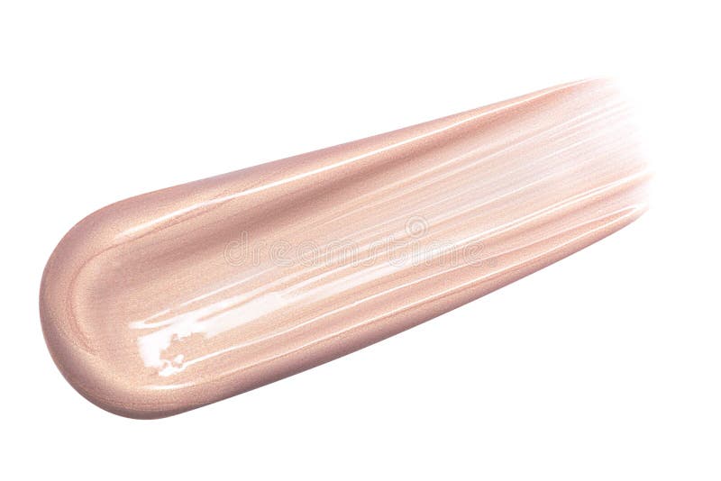 Foundation for Face Isolated on White. Smear of Tonal Cream. Stock ...