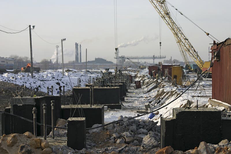 Foundation on factory stock photo. Image of frame, industrial - 11793892