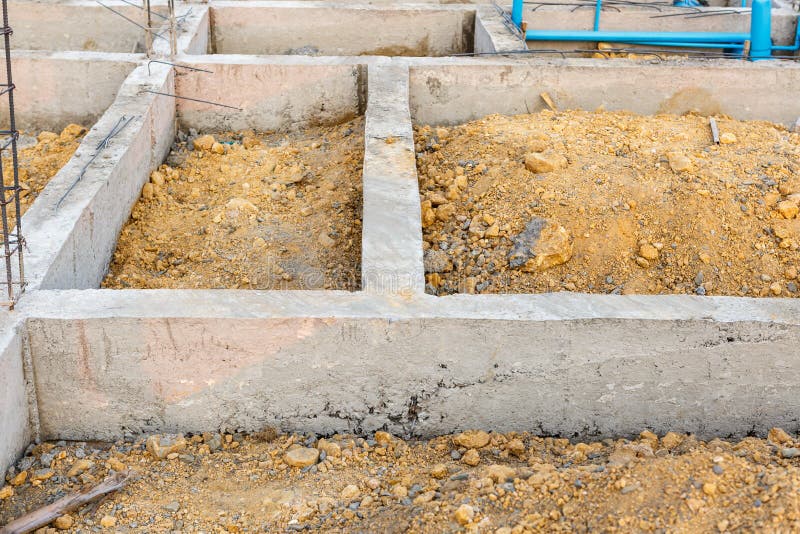 Foundation for House Building Stock Image - Image of construction ...
