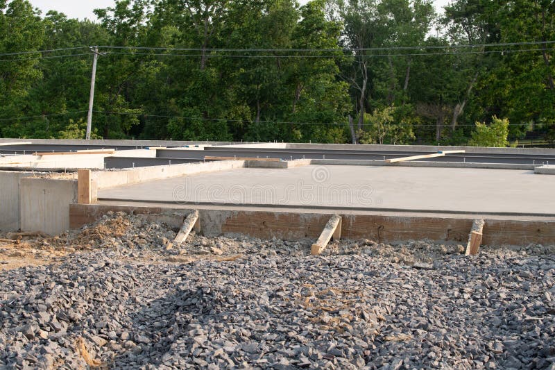 The Foundation of the House Pouring the Foundation for a New Building ...