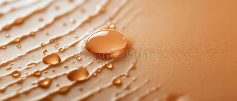 Foundation Liquid Drop on Smooth Porcelain Surface with Flowing ...