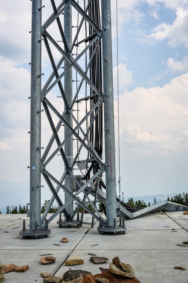 Foundation of a Mobility Cell Site on a Shale Covered Mountain Top ...