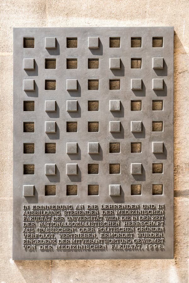 Foundation Monument Stone at University of Vienna Editorial Image ...