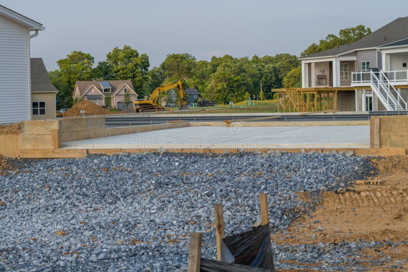 Foundation of a new house stock image. Image of foundations - 303286755