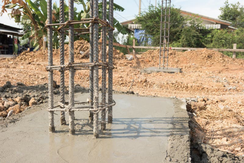 Foundation post stock photo. Image of building, industry - 100313008