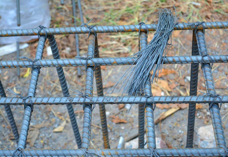 Foundation post metal stock photo. Image of beam, site - 76849864