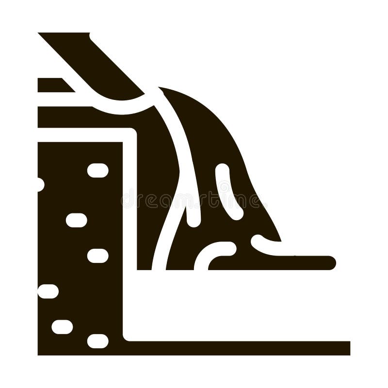 Foundation Pouring Icon Vector Glyph Illustration Stock Vector ...