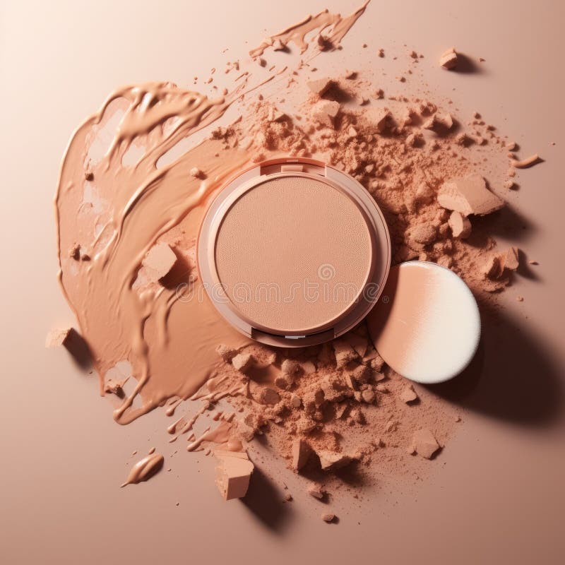 Foundation Powder Swatch Isolated on White Background. Ai Generated ...