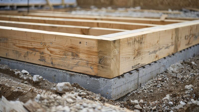 The Foundation for a Prefabricated House Being Laid Out and Prepared ...