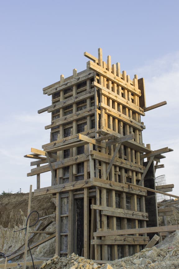 Foundation Preparations Pre-pour Stock Image - Image of curb, concrete ...