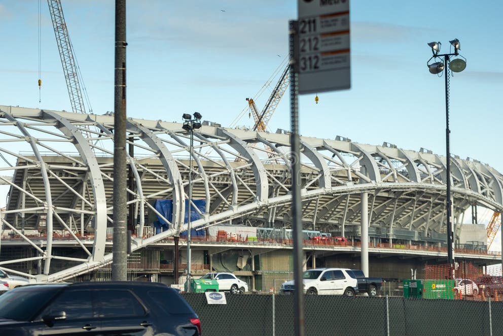 The Foundation of Rams Stadium Editorial Stock Photo - Image of build ...