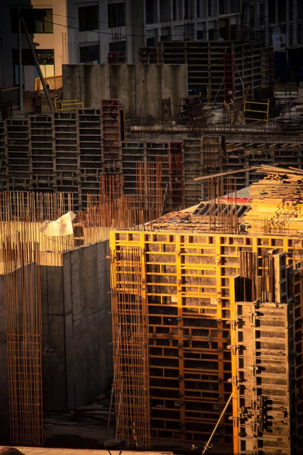 Foundation Reinforced Concrete Piles Frame Construction Multi Storey ...