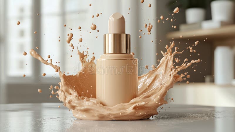 Foundation Splash, Modern Interior Stock Illustration - Illustration of ...