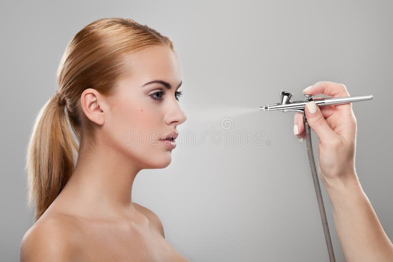 Foundation spray stock image. Image of artist, profession - 28772993