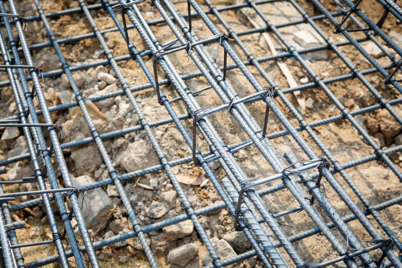 Foundation Steel Rod For House Building Stock Image - Image of ...