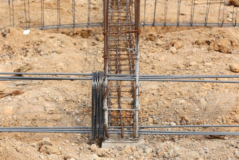 Foundation Steel Rod For House Building Stock Photo - Image of floor ...
