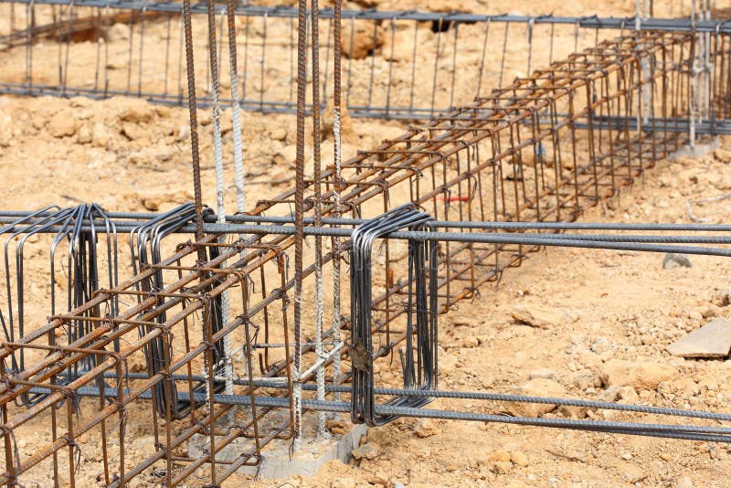 Foundation Steel Rod for House Building Stock Photo - Image of ...