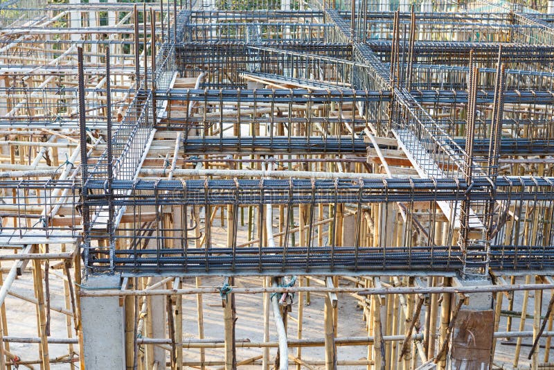 Foundation Steel Rod for House Building Stock Photo - Image of build ...