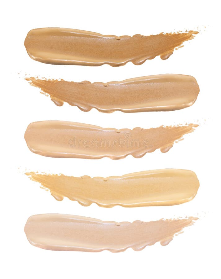 Foundation Swatches Isolated on White Background Stock Image - Image of ...