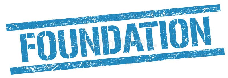 FOUNDATION Text on Blue Grungy Rectangle Stamp Stock Illustration ...