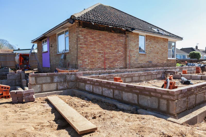 Foundation Work of the House Stock Photo - Image of solid, brick: 146286202
