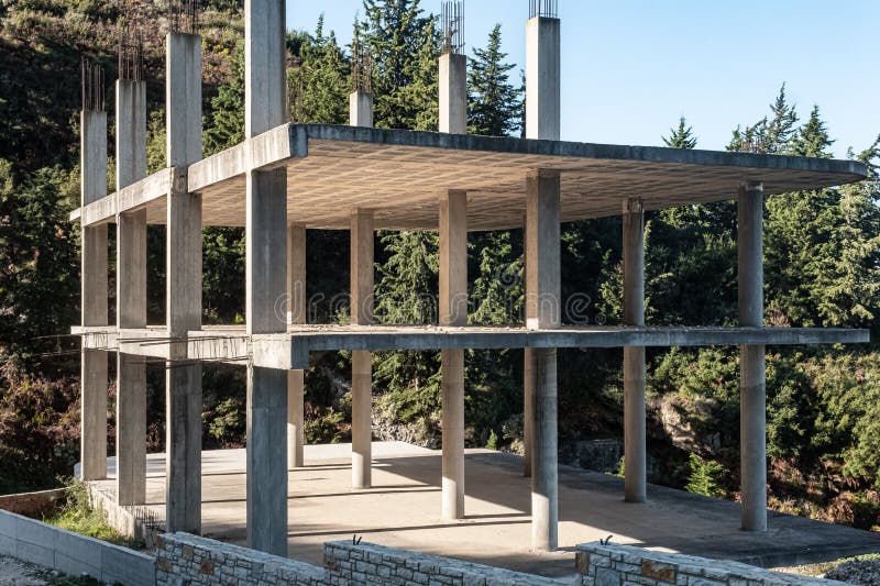 Under Construction Modern Villa Concrete Block Stock Photos - Free & Royalty-Free Stock Photos ...