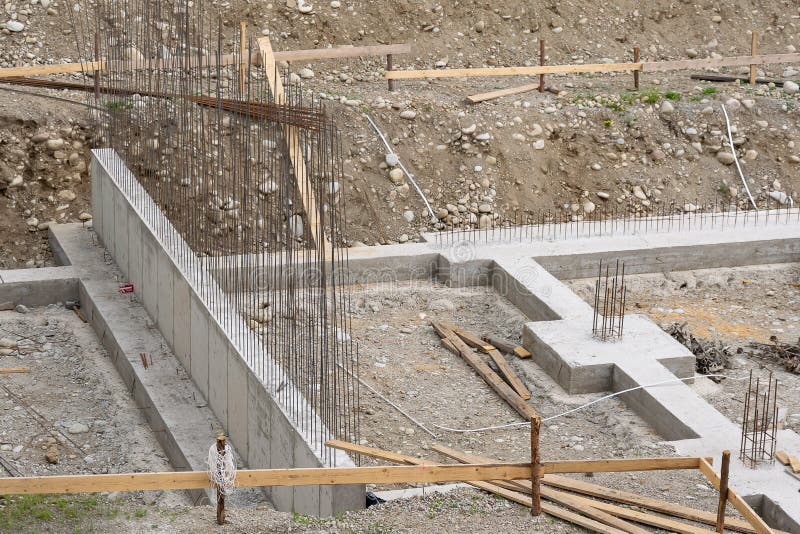 Foundations for Building a New House Stock Photo - Image of build ...