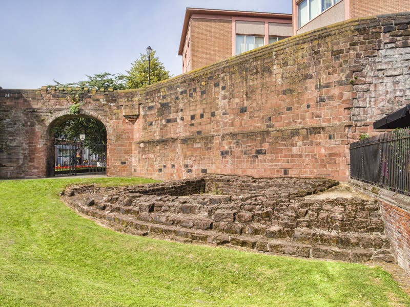 Chester Town Wall UK stock photo. Image of wall, fortress - 124480276