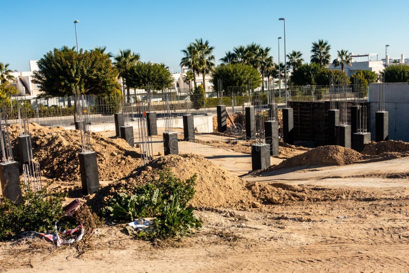 Building site in spain stock photo. Image of concrete - 169204356