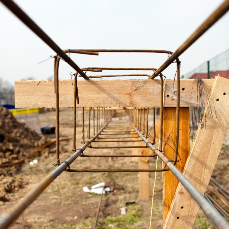 Foundations Steel Structure Stock Photo - Image of house, wire: 19007082