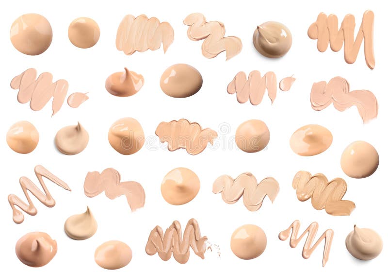 Foundations of Various Shades and Textures for Different Skin Tones and ...