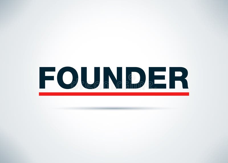 Founder Abstract Flat Background Design Illustration Stock Illustration ...