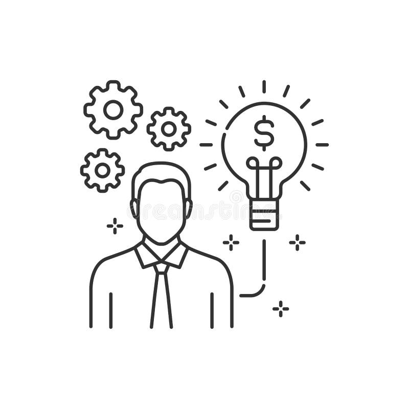 Founder Black Line Icon. Crowdfunding. Sign for Web Page, App. UI UX ...