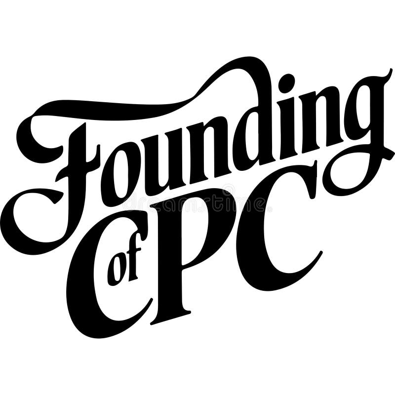 Founding of CPC Logo Design Stock Vector - Illustration of text ...