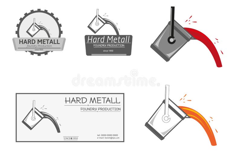 Foundry Production Logo stock illustration. Illustration of manual ...