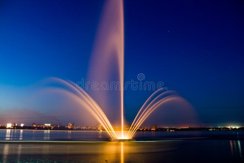 Fountain stock image. Image of fountain, calm, river - 12982763