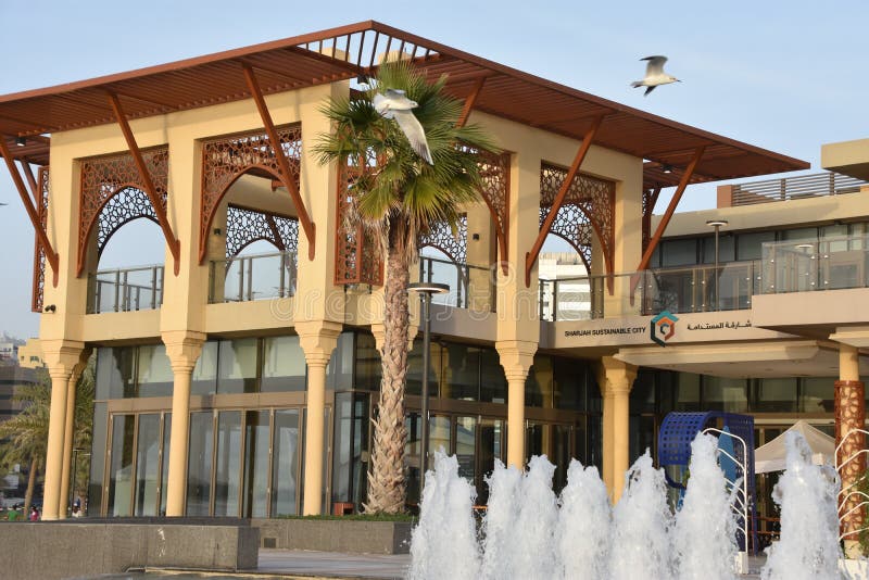 Fountain at Al Majaz Waterfront in Sharjah, UAE Editorial Image - Image ...