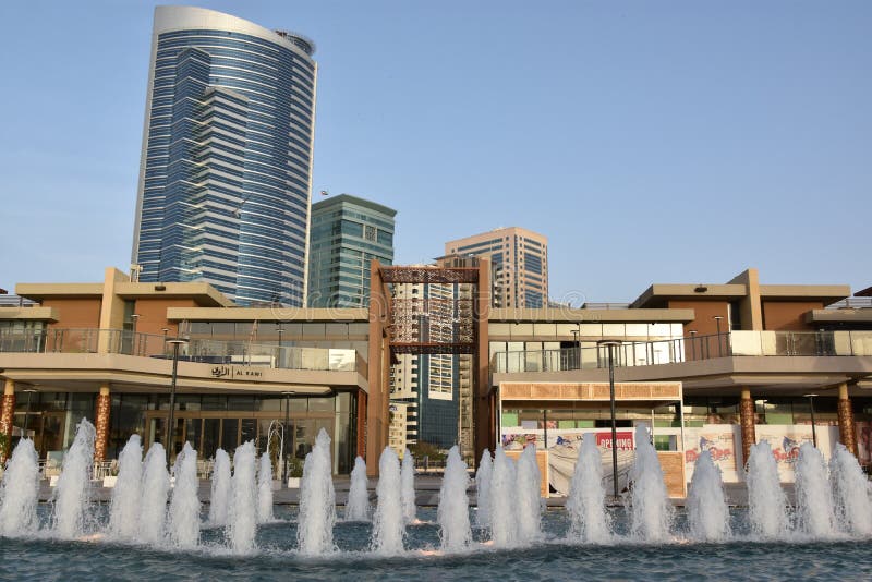 Fountain at Al Majaz Waterfront in Sharjah, UAE Editorial Stock Photo ...