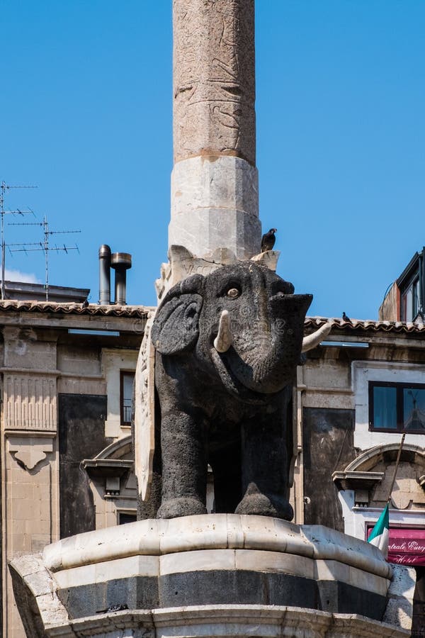 The Fountain Called Liotru, Catania, Sicily Editorial Stock Photo ...