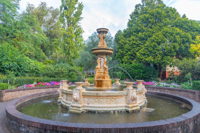 Fountain at City Park in Launceston, Australia Stock Photo - Image of ...