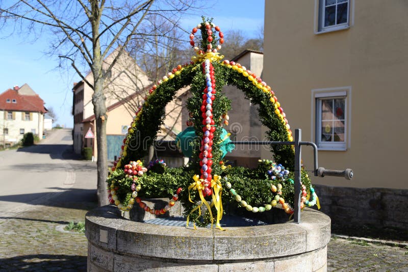 Fountain Decorated Easter Eggs / Well Decorated Easter Eggs Stock Image ...
