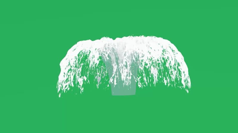 Fountain Effect Greenscreen Background 3D Rendering Animation Isolated ...