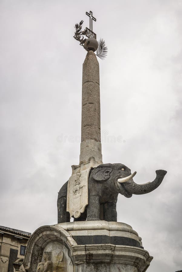 The Fountain Elephant / Catania Symbol Stock Image - Image of symbol ...