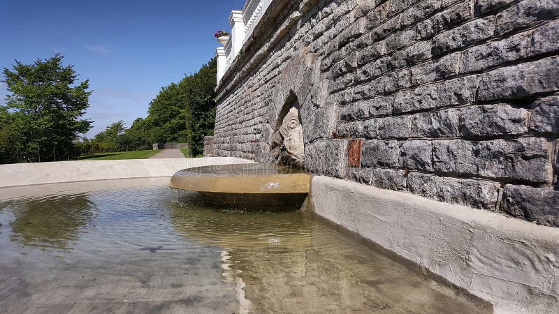 Fountain with a Fish Head in Toila Oru Park. Stock Image - Image of ...