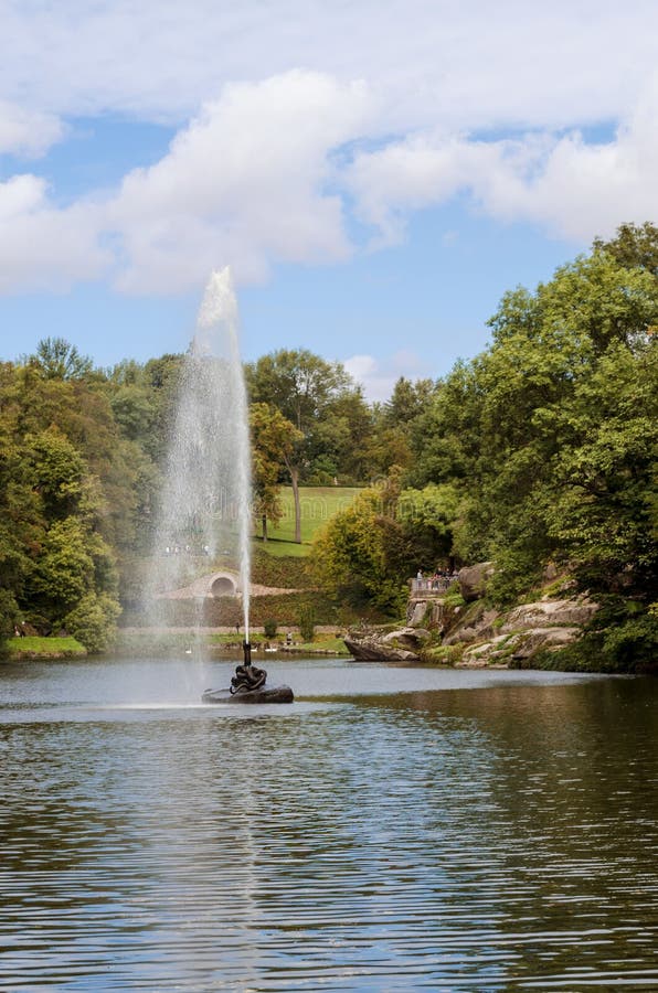 Fountain in the Form of a Snake in the Water Stock Photo - Image of ...