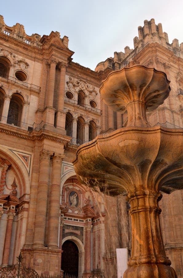 Fountain in Front of Cathedral Stock Image - Image of religion ...