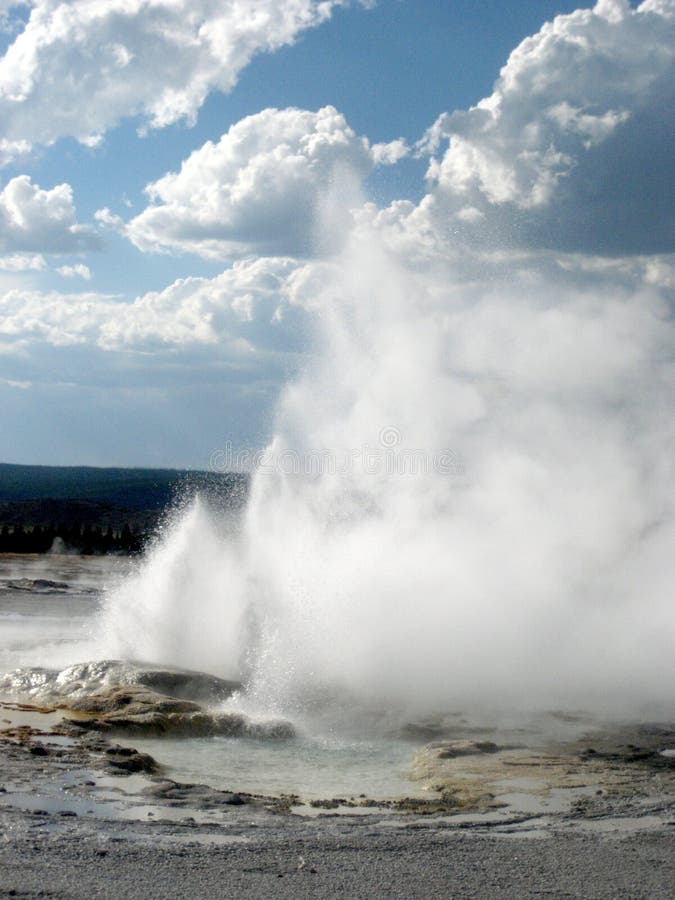 Erupting geyser stock photo. Image of hydrogethermal, yellowstone - 1511274